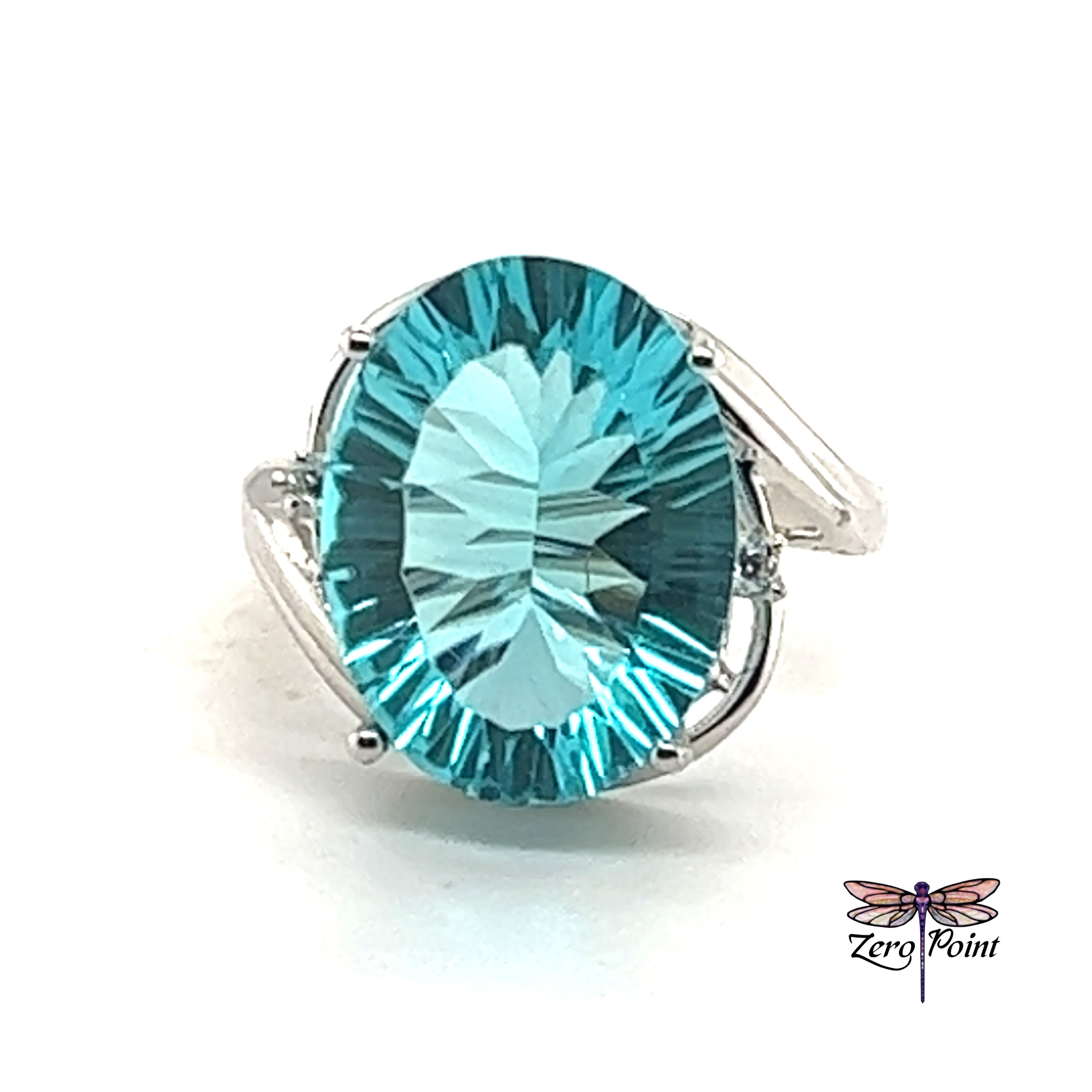 Helenite Oval Starburst Ring– Zero Point Crystals